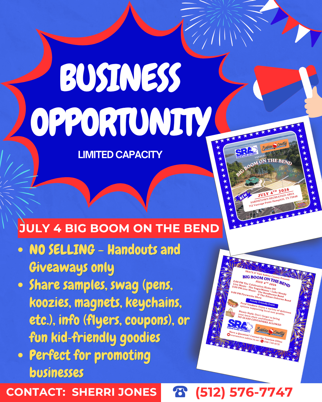 July 4th Promotional Vendor Opportunity at Big Boom on the Bend - Mid ...